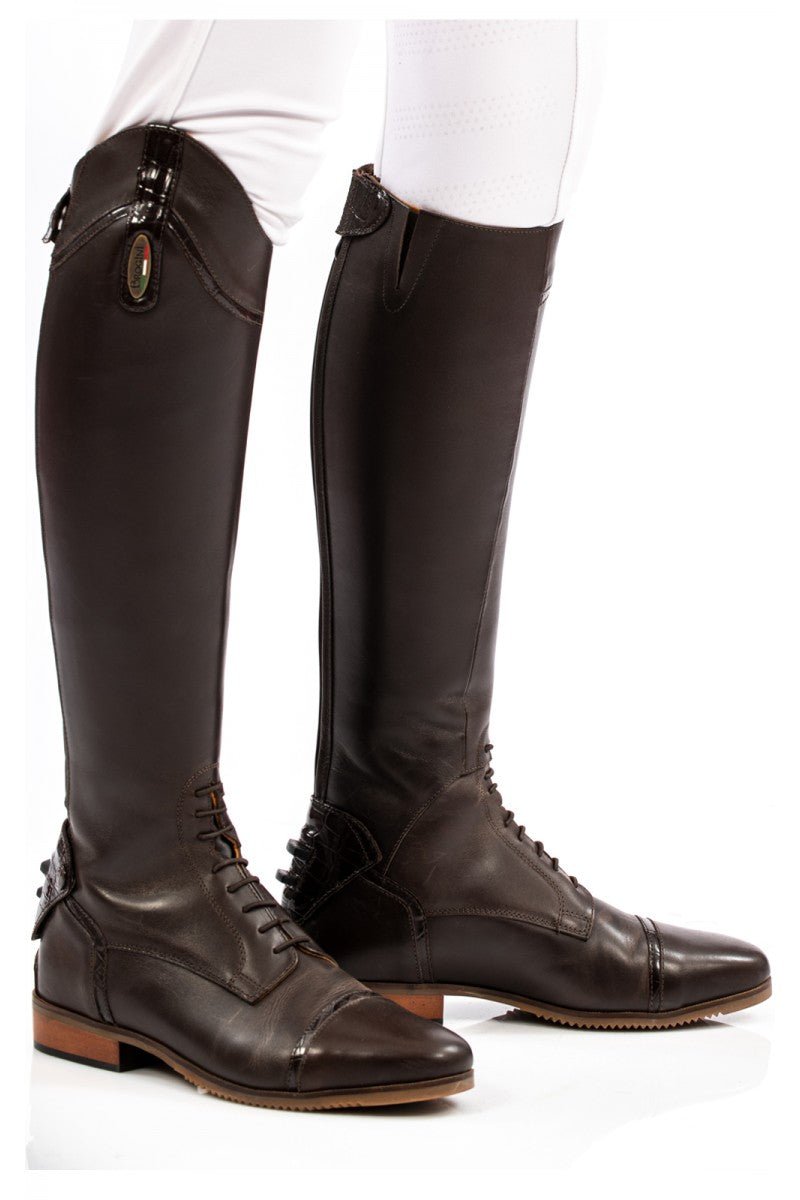 Brogini Florence Vogue Croc Field Boot - Brown (SIZES 36-41) | Country Ways